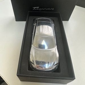 Porsche Design | Office | Porsche Taycan Aluminum Chrome Model Car ...